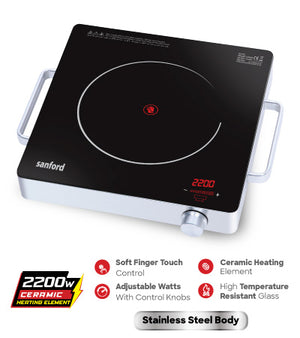 Sanford Single Burner Infrared Cooker, 2200 Watts, SF5196IC