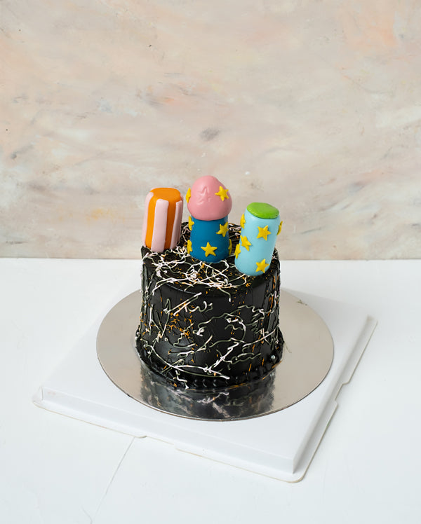 Diwali Fire Cracker theme cake – LetsTango